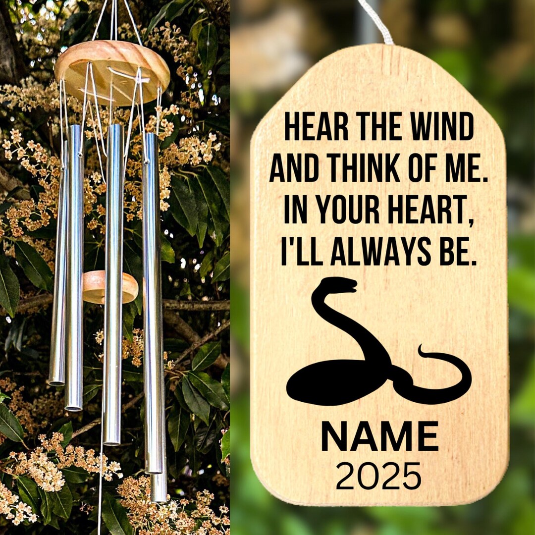 Snake Wind Chime Snake Memorial Snake Wind Spinner Suncatcher Loss Gift ...