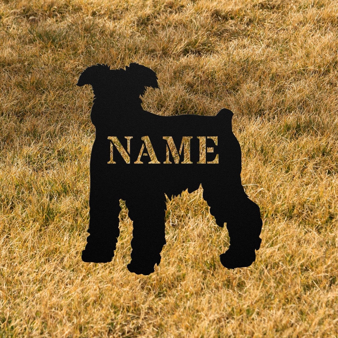 Personalized Miniature Schnauzer Garden Statue Stake Custom Miniature ...