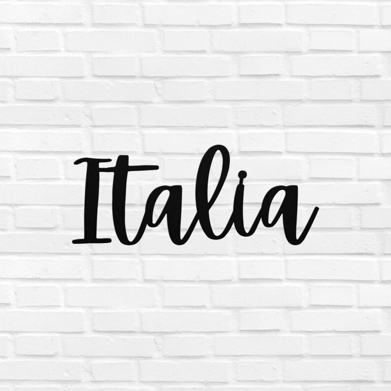 Italia Sign Metal Italy Wall Art Souvenirs Gift for Italian - Etsy