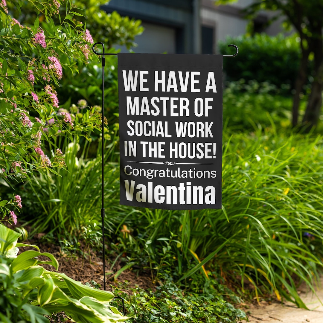 Master of Social Work Msw Graduation Gifts Garden Flag, Msw Graduation ...