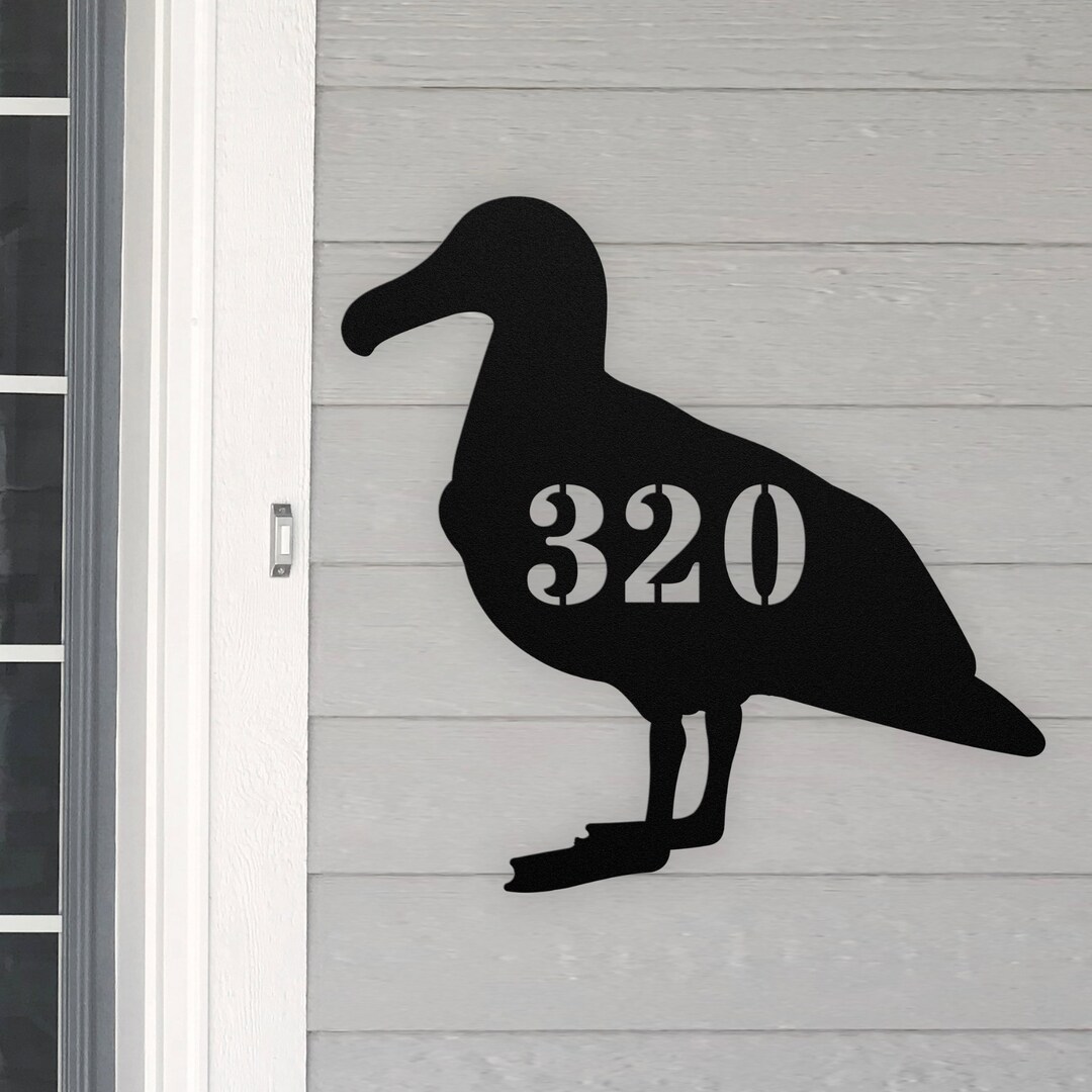Personalized Wandering Albatross Address House Number Sign Metal Wall ...
