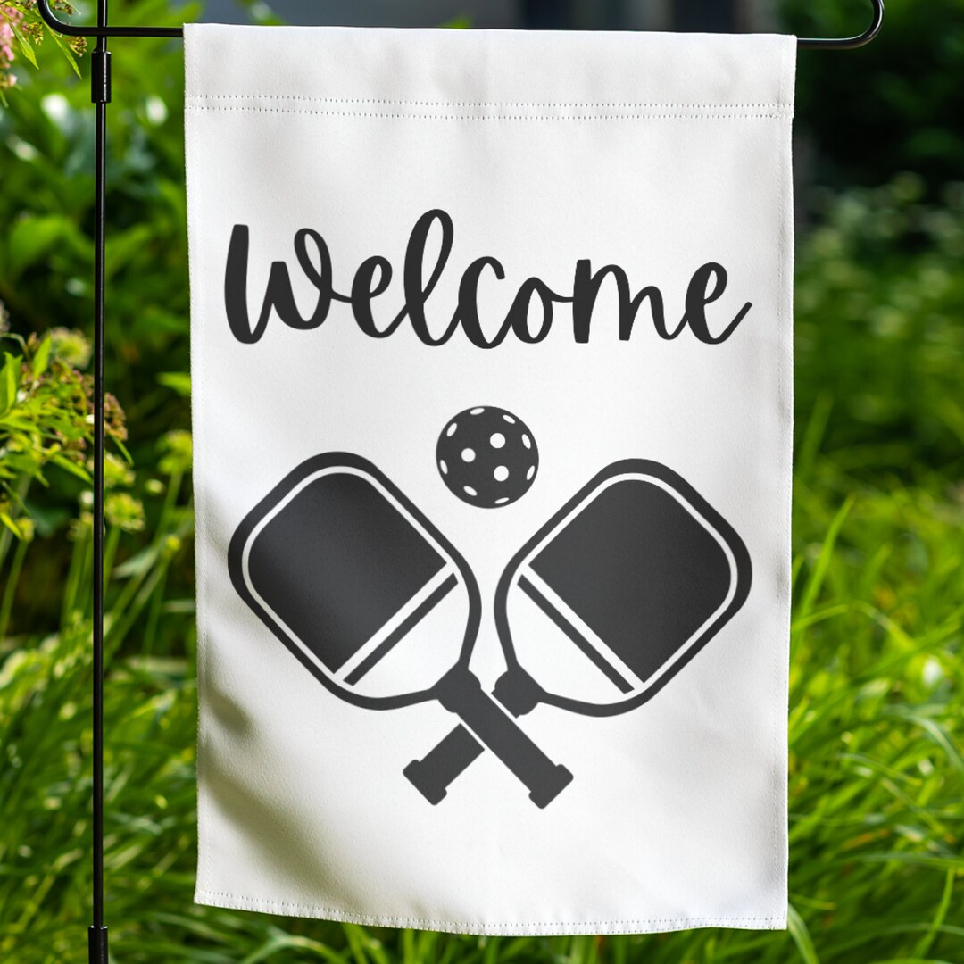 Pickleball Garden Flag Banner Yard Sign, Custom Pickleball Pickle Ball ...
