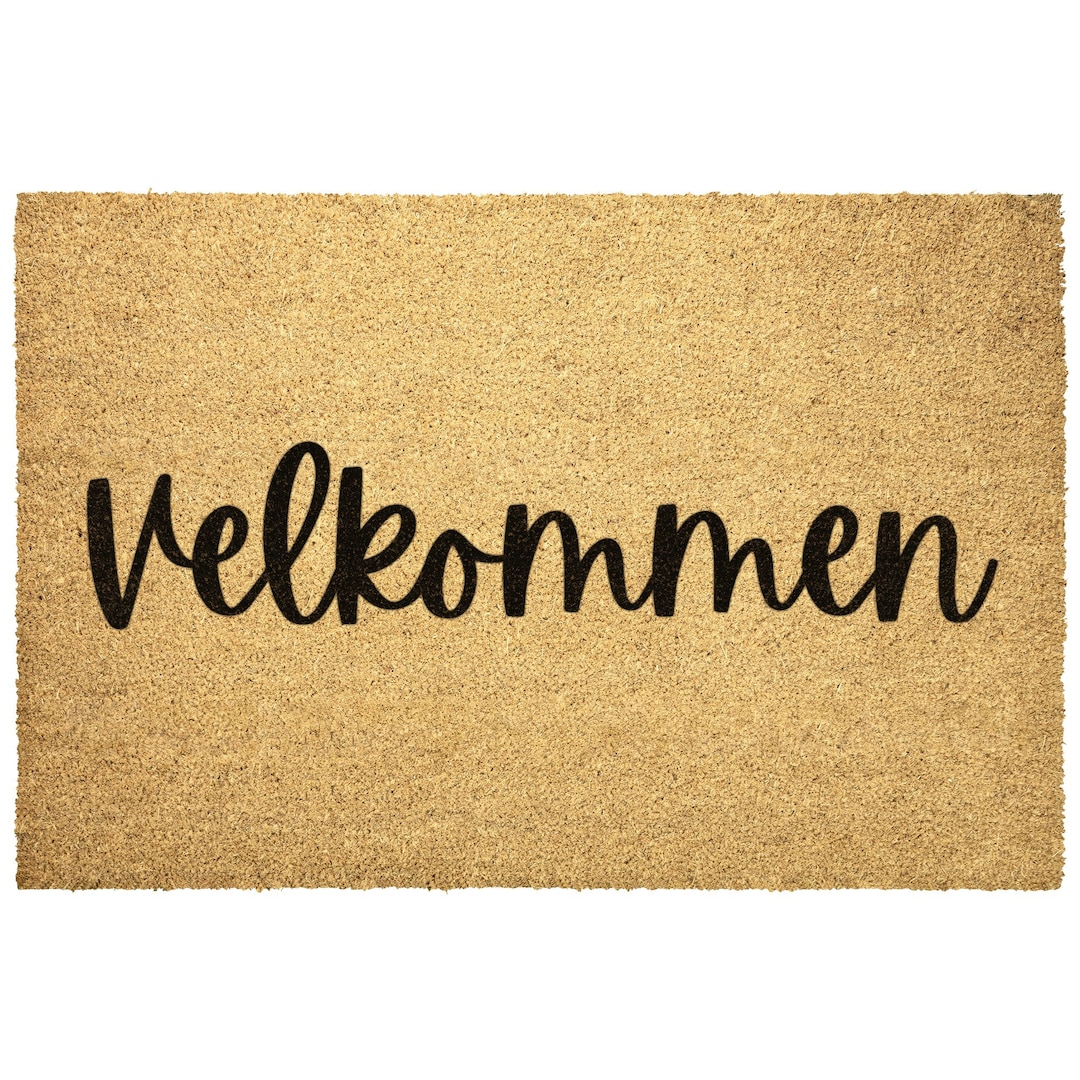 Danish Welcome Doormat Velkommen Outdoor Rug Coir Denmark Door Mat ...