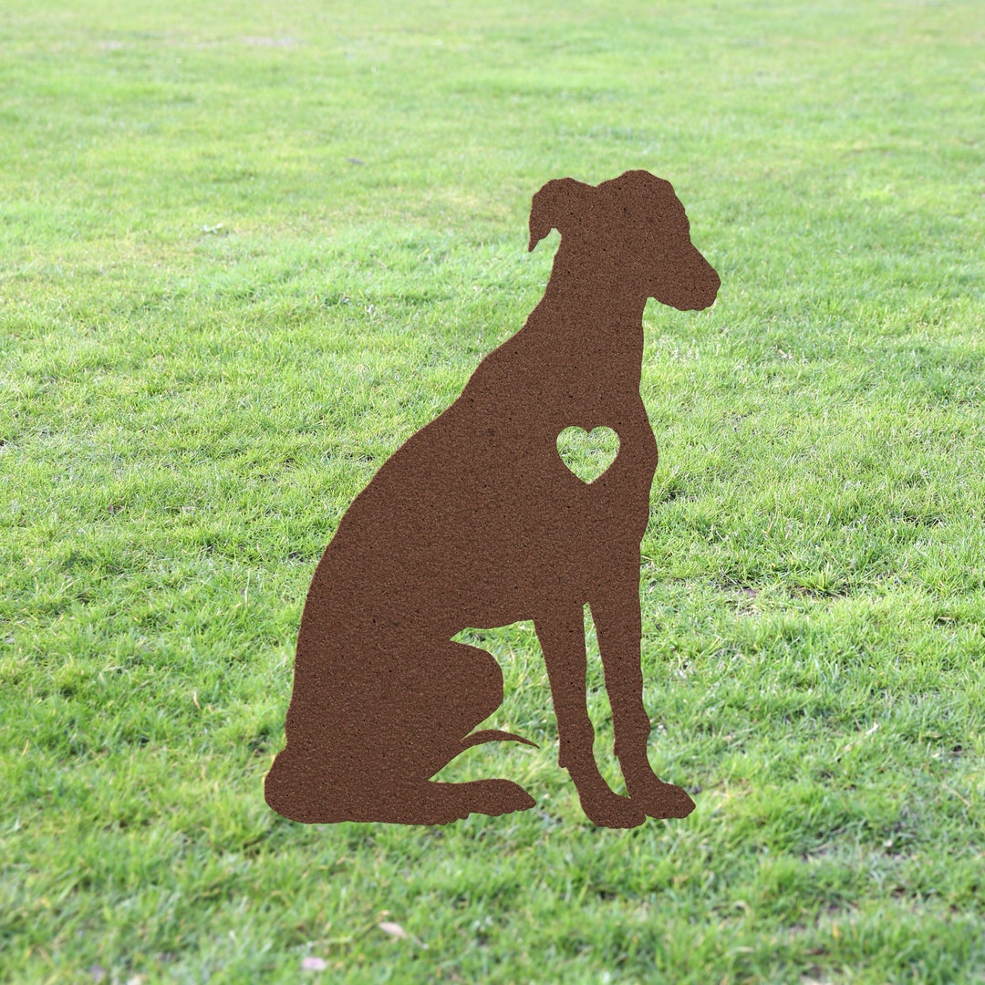 Whippet Garden Statue Stake, Custom Whippet Dog Outdoor Yard Art Decor ...