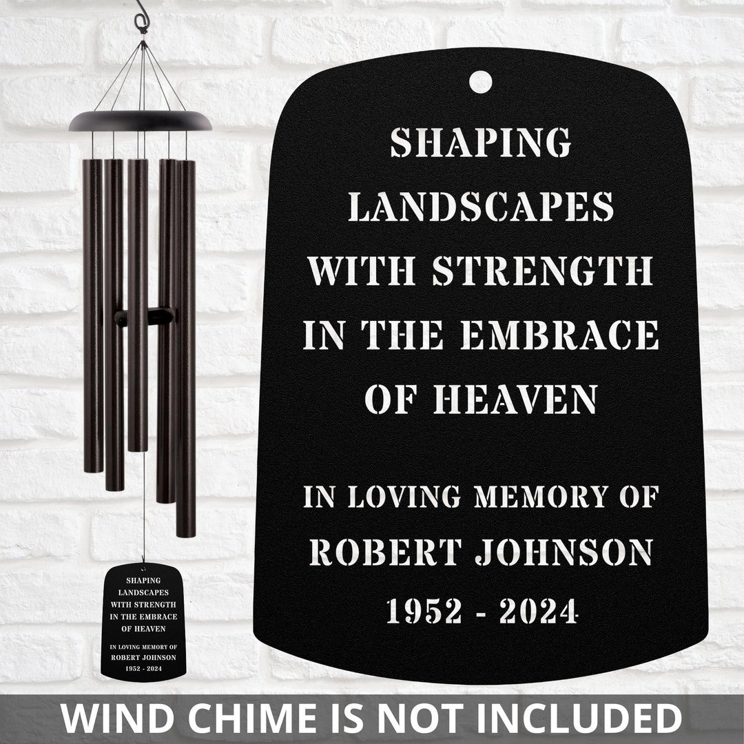 Heavy Equipment Operator Memorial Loss Wind Chime Sail Prayer Plaque ...