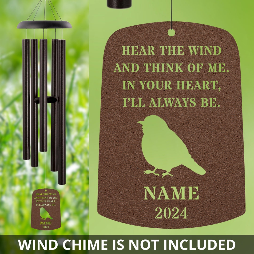 Robin Wind Chime Sail American Robin Bird Memorial Loss Gift Sympathy ...