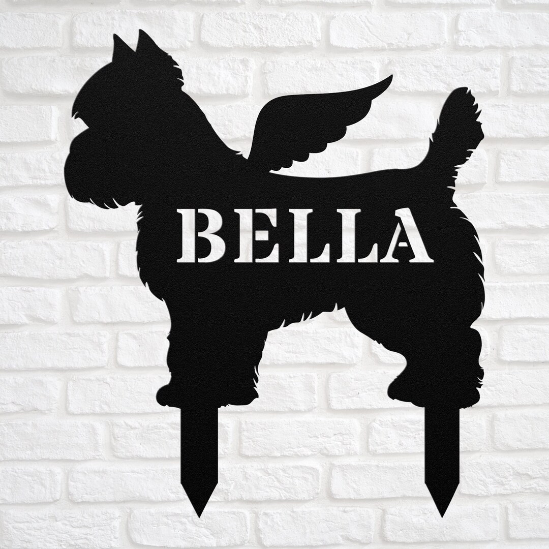 Cairn Terrier Angel Wings Garden Statue Stake Custom Cairn Terrier ...