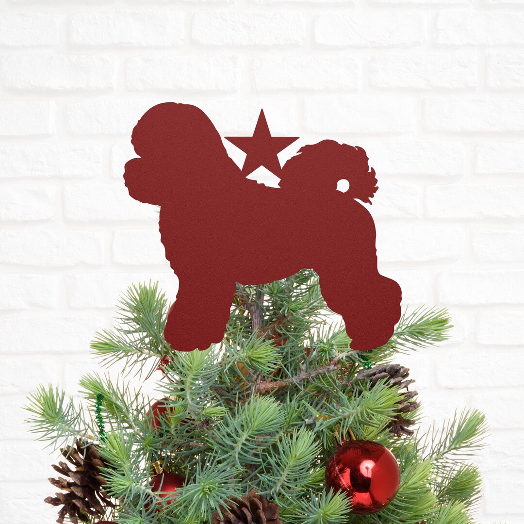 Bichon Frise Tree Topper Christmas Holiday Decoration Ornament Dog Gift ...