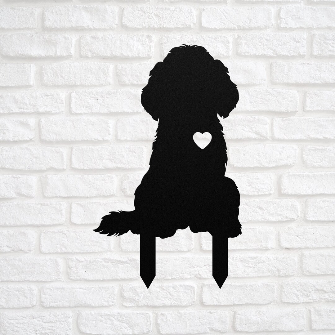 Cockapoo Yard Statue Stake Cockapoo Memorial Wind Chime Outdoor Garden ...