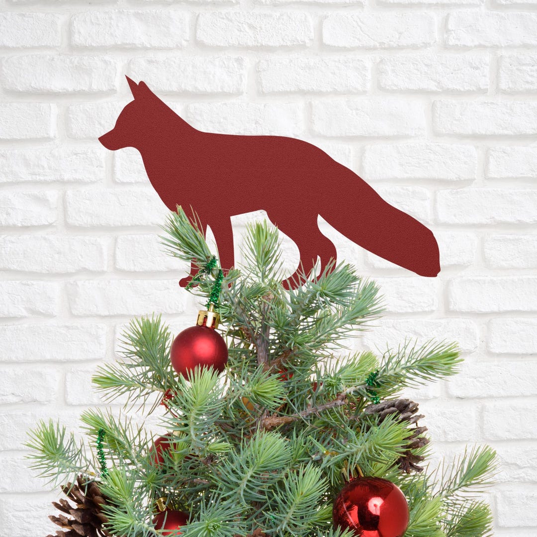 Fox Tree Topper - Red Metal Tree Topper - Etsy