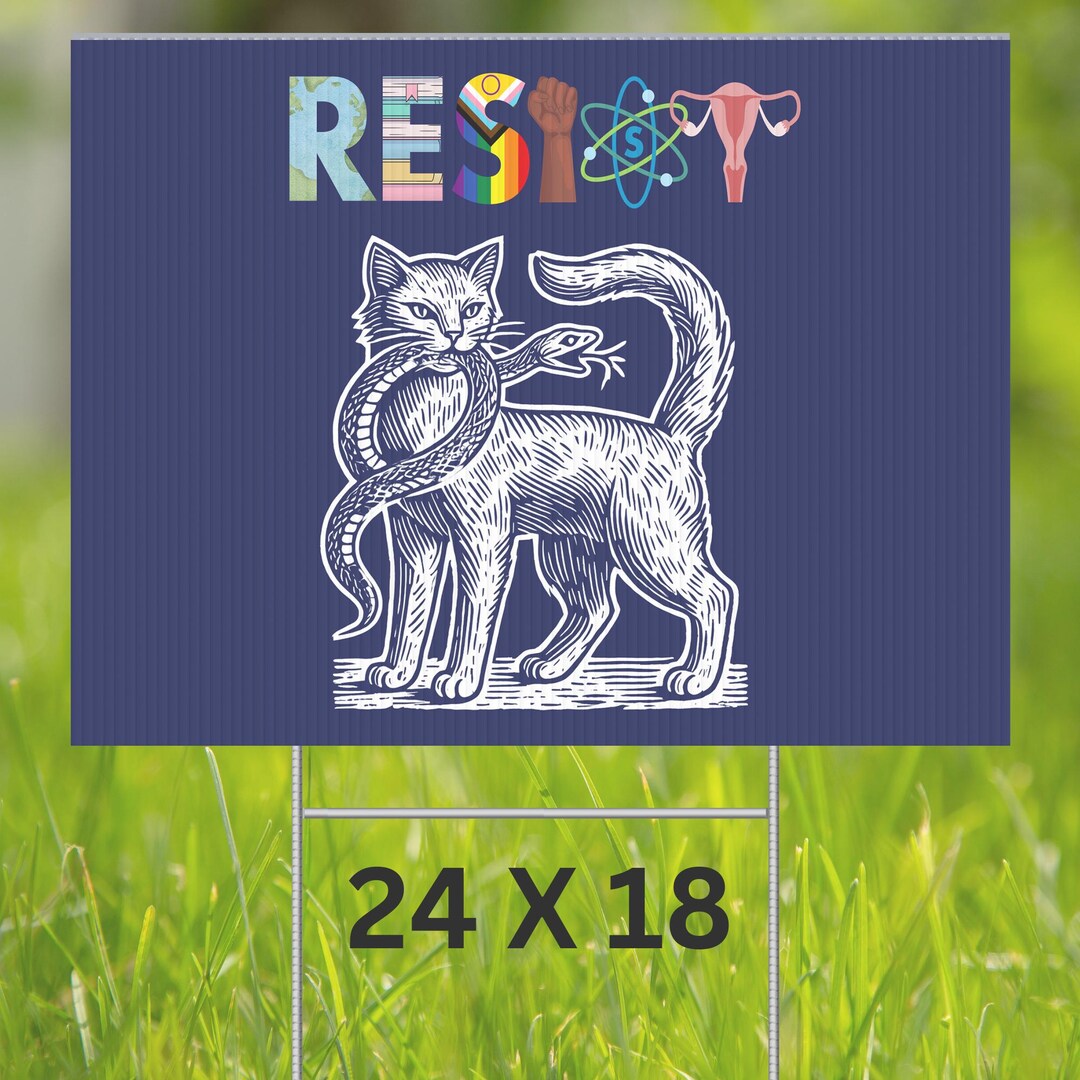 Resist Yard Sign, Banned Books Reproductive LGBT Rights Social Justice ...
