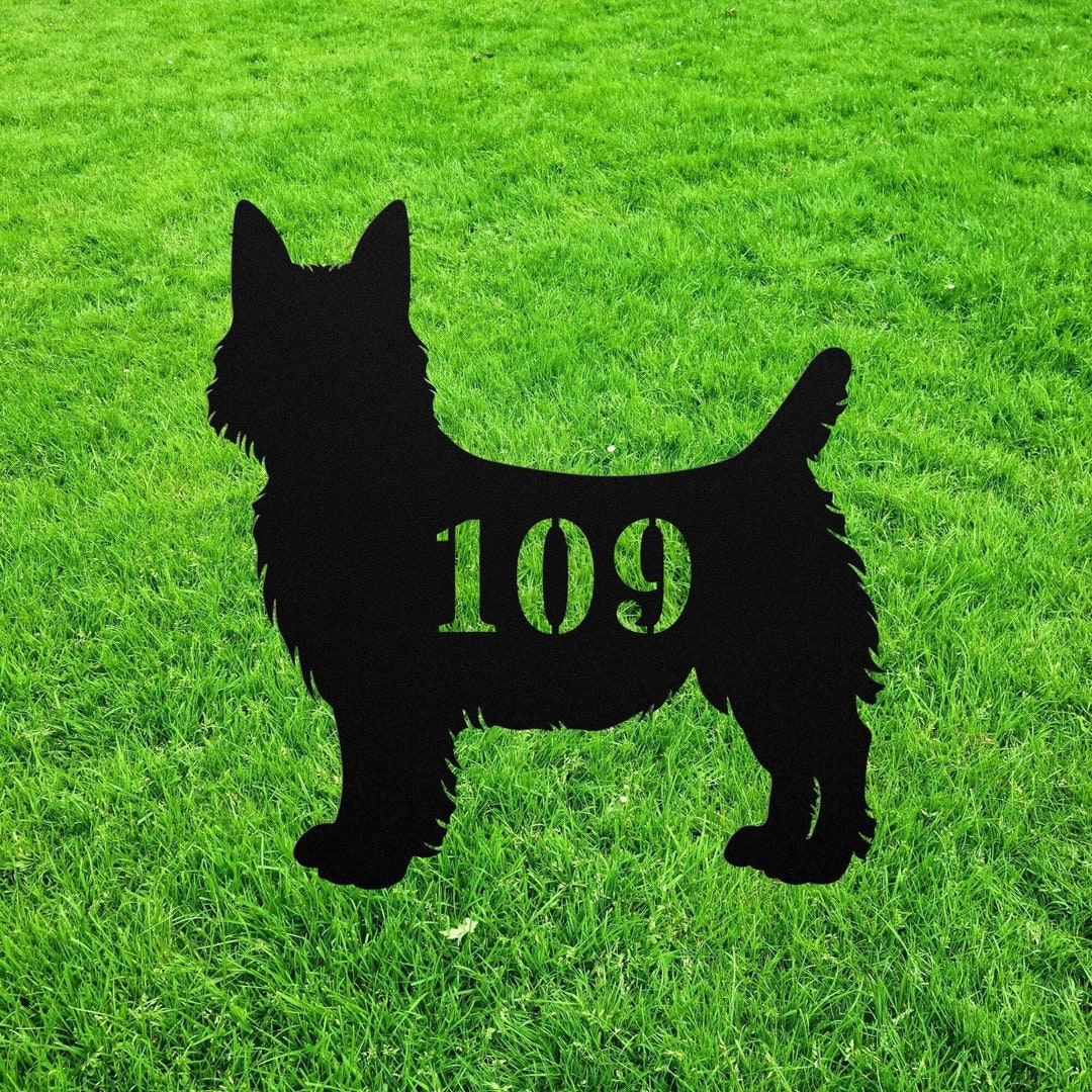Australian Terrier House Number Sign Yard Address Plaque Garden Lawn ...