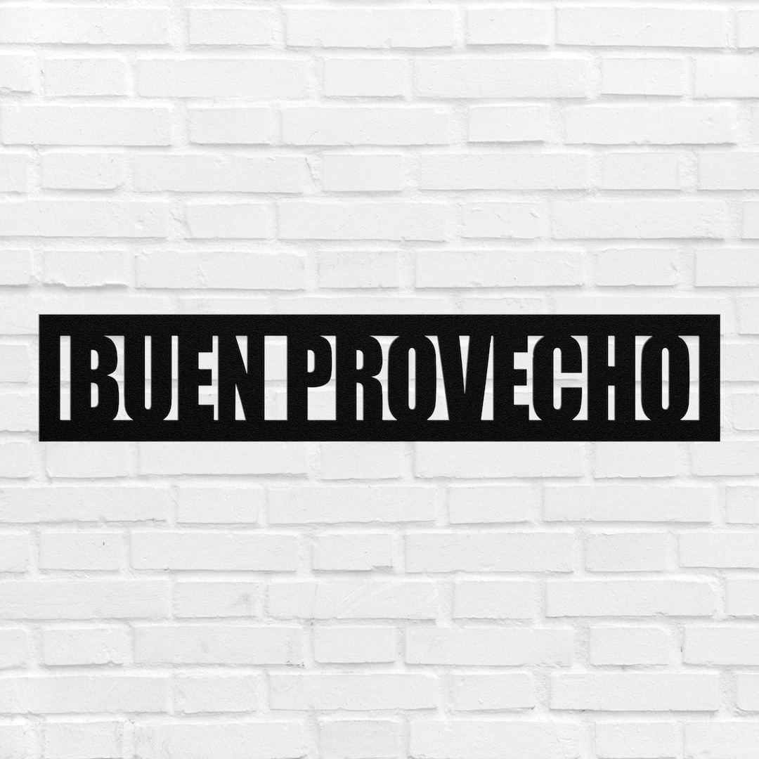 Buen Provecho Sign, Kitchen Metal Sign, Kitchen Sign, Buen Provecho ...