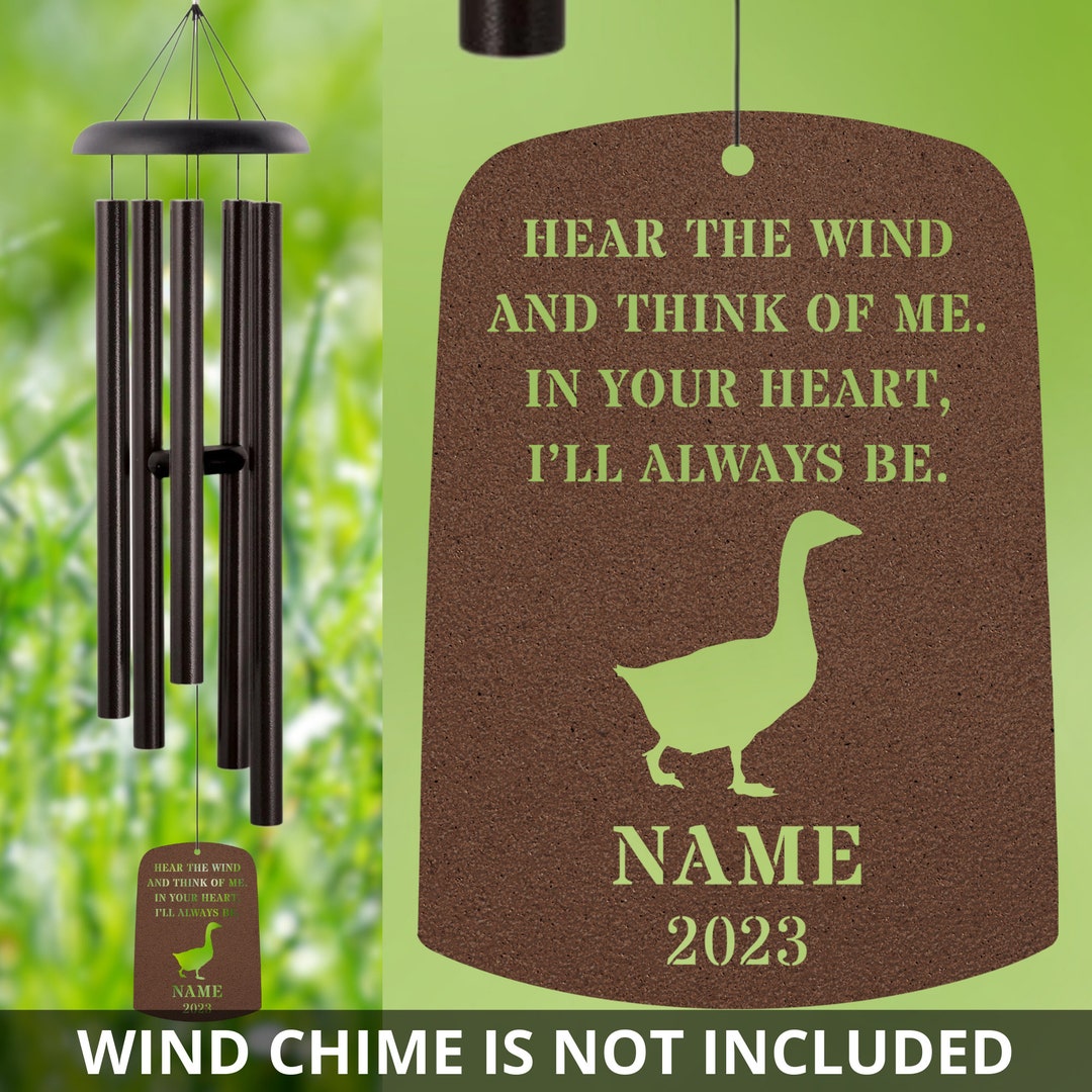 Goose Wind Chime Sail Goose Memorial Loss Gift Sympathy Bereavement ...