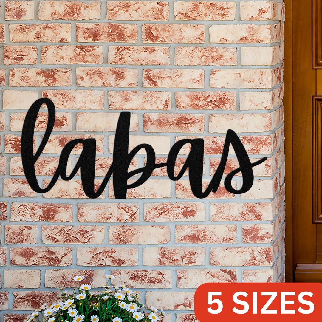 Labas Metal Sign Lithuanian Wall Art Plaque Lithuania Front Home Decor ...