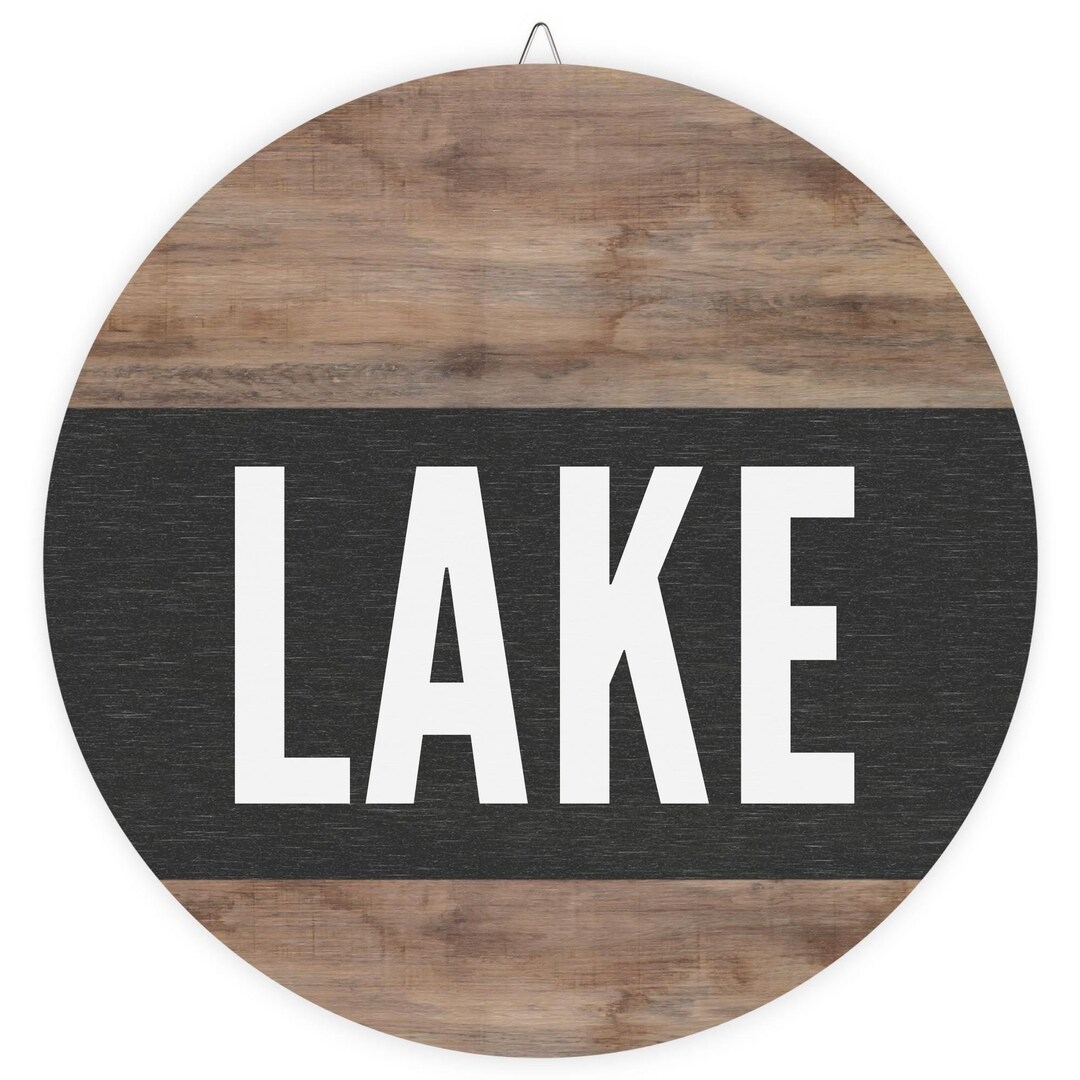 Lake With Arrow Sign - This Way to the Lake Boat Dock Cabin Wood Street ...