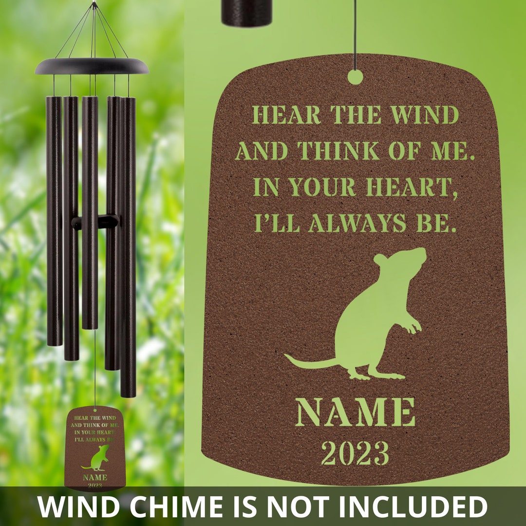 Rat Wind Chime Sail Mouse Memorial Loss Gift Sympathy Bereavement ...