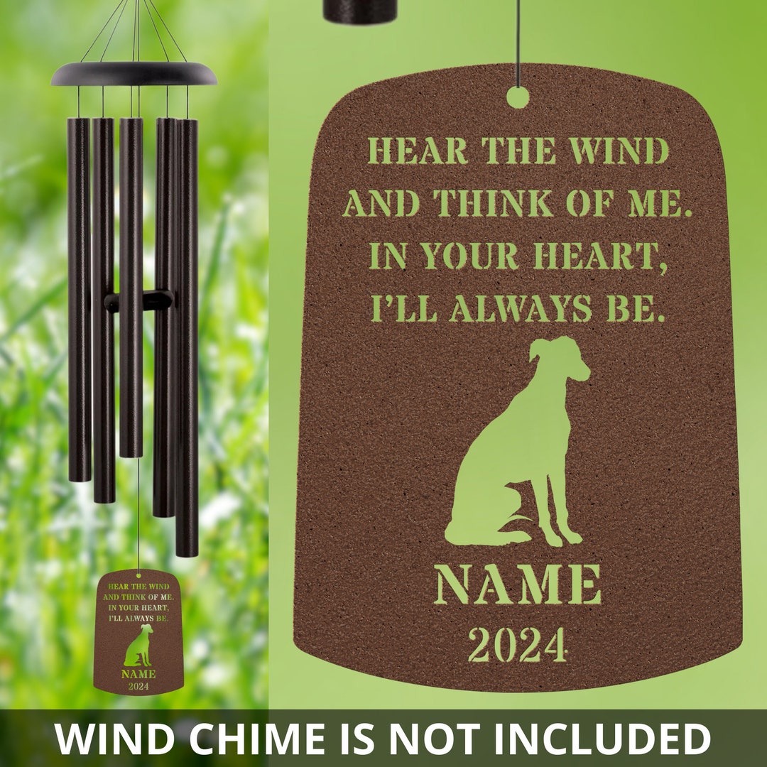 Whippet Wind Chime Sail Whippet Memorial Whippet Loss Gift Sympathy ...