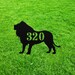 Lion Address House Sign, Lion Metal Address Steel Yard Sign, Lion ...
