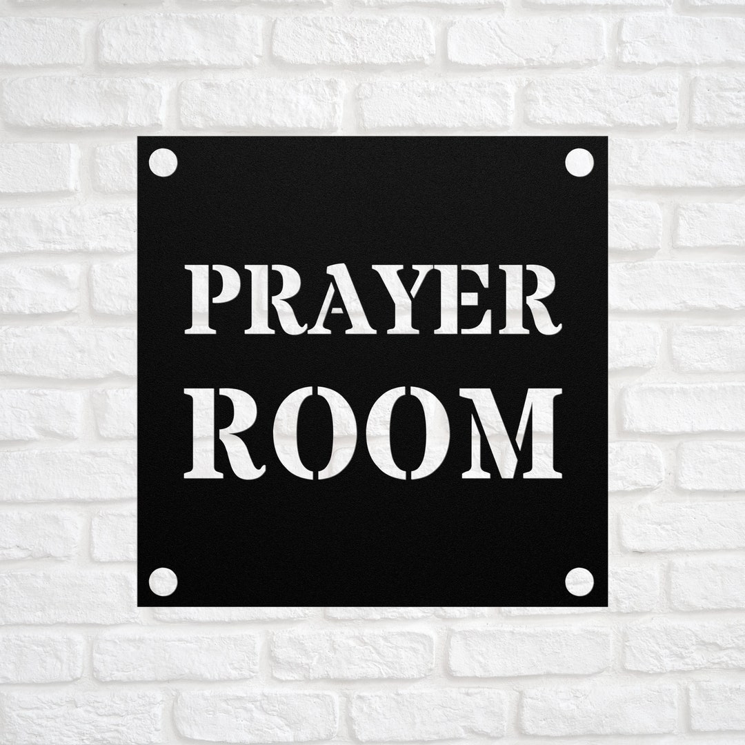 Prayer Room Metal Sign Wall Art Plaque Front Door Hanger Home Decor ...