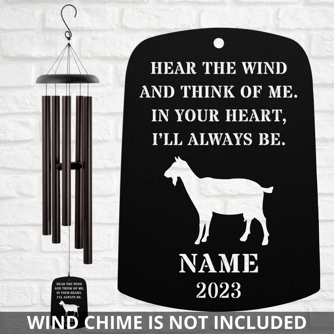 Goat Wind Chime Sail Goat Memorial Loss Gift Sympathy Bereavement ...