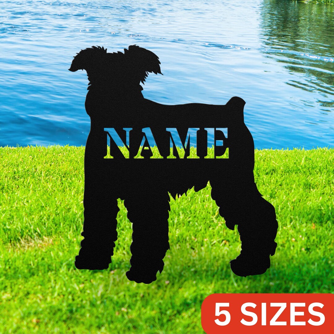 Personalized Miniature Schnauzer Garden Statue Stake Custom Miniature ...