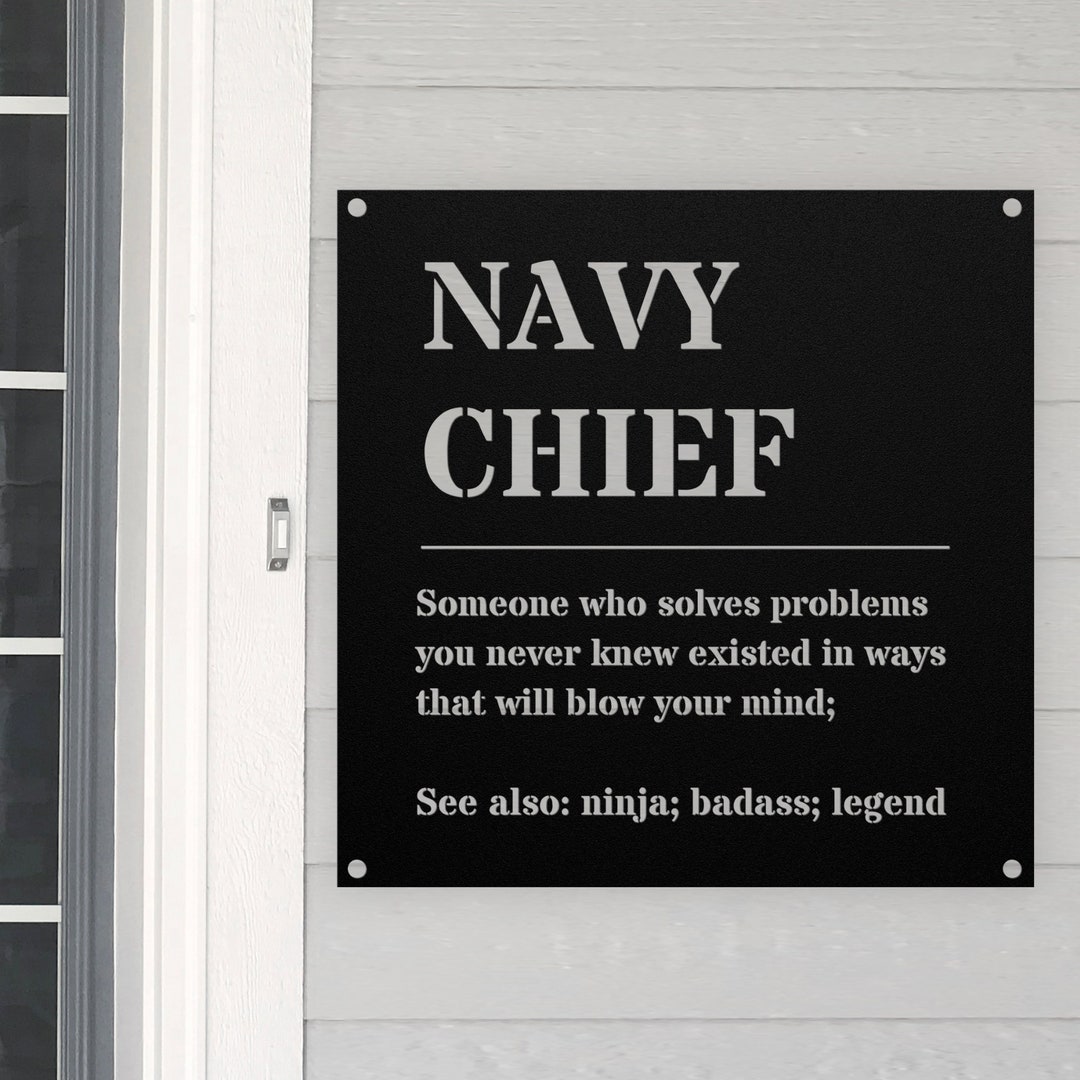 Personalized NAVY CHIEF Gift Metal Sign for Birthday, Christmas ...