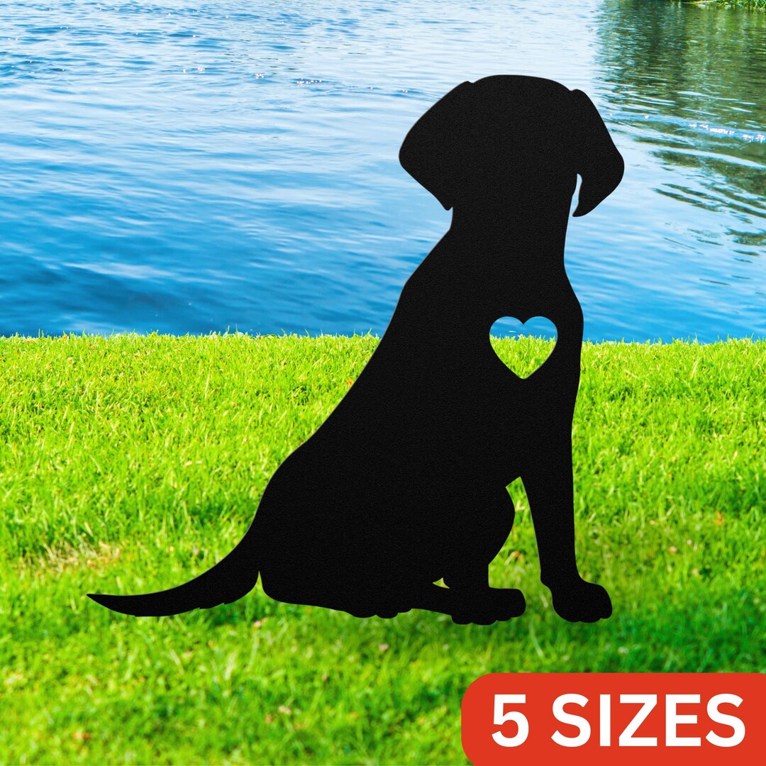 Personalized Labrador Garden Statue Stake, Custom Lab Outdoor Yard Art ...