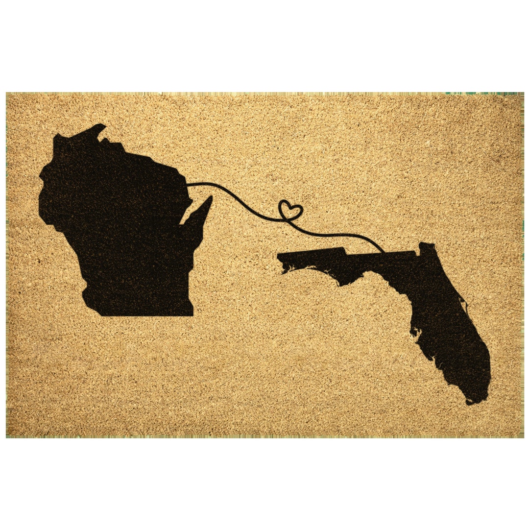Florida Wisconsin Doormat Wisconsin Florida Outdoor Rug Door Coir Mat ...