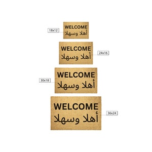 Arabic Doormat Welcome Outdoor Rug Coir Arab Muslim Door Mat Decor ...