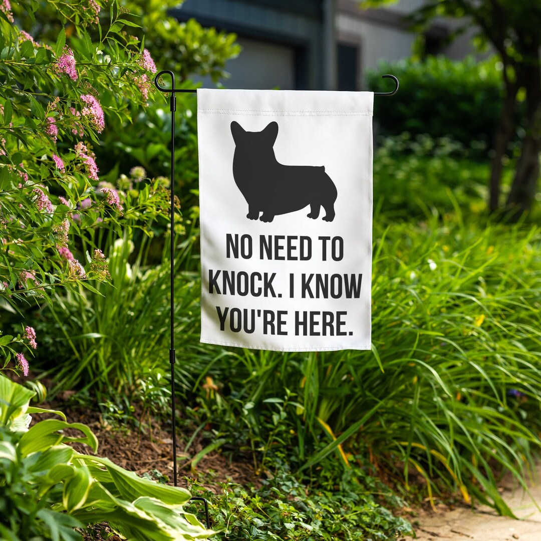 Corgi Garden Flag Yard Sign Art Banner Corgi Gift Lover Outdoor Decor ...