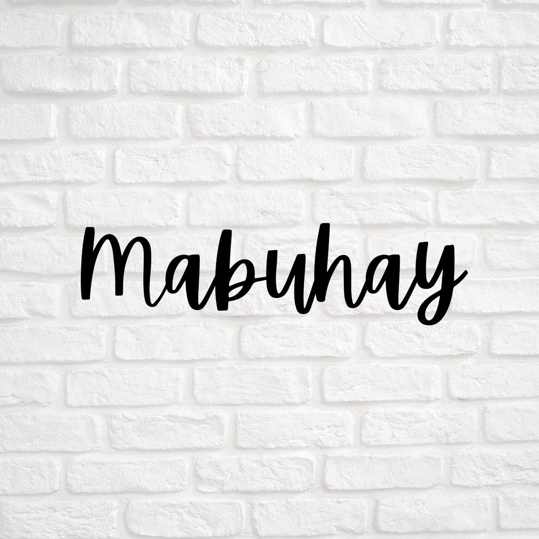Mabuhay Metal Sign Wall Art Plaque Front Home Decor Porch Door Hanger ...