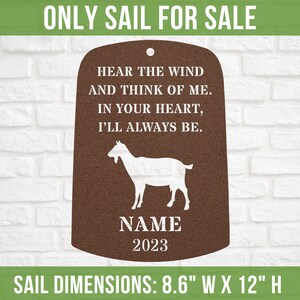 Goat Wind Chime Sail Goat Memorial Loss Gift Sympathy Bereavement ...