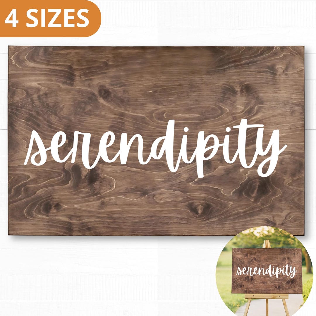Serendipity Sign Serendipity Wood Sign Wooden Wedding Sign Front Door ...