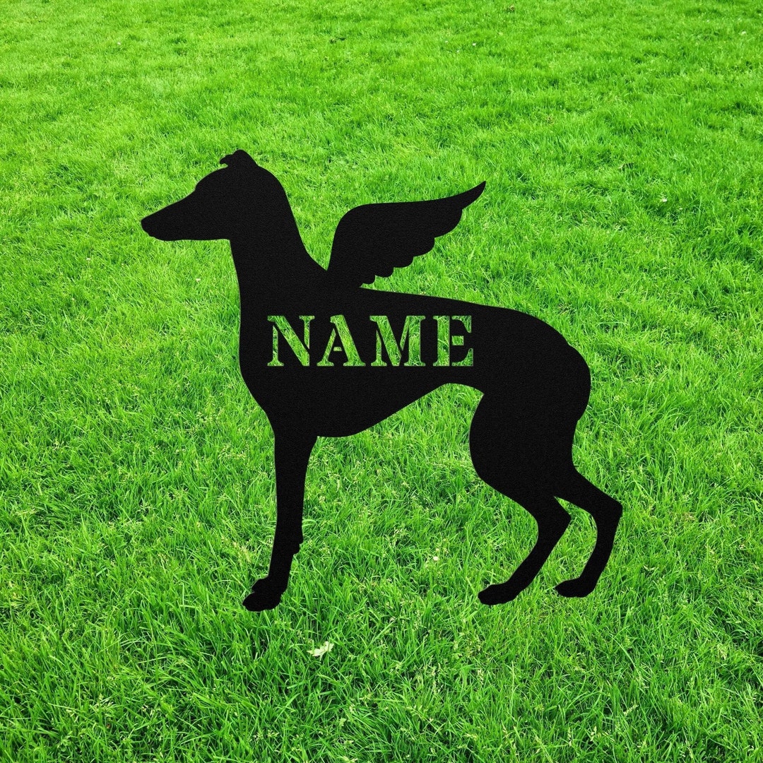 Greyhound Angel Wings Statue Figurine for Garden Stone Memorial ...