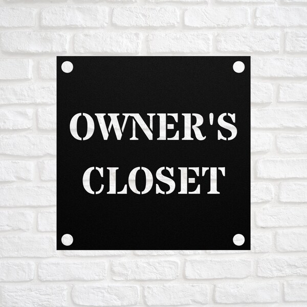 Owners Closet Sign - Etsy