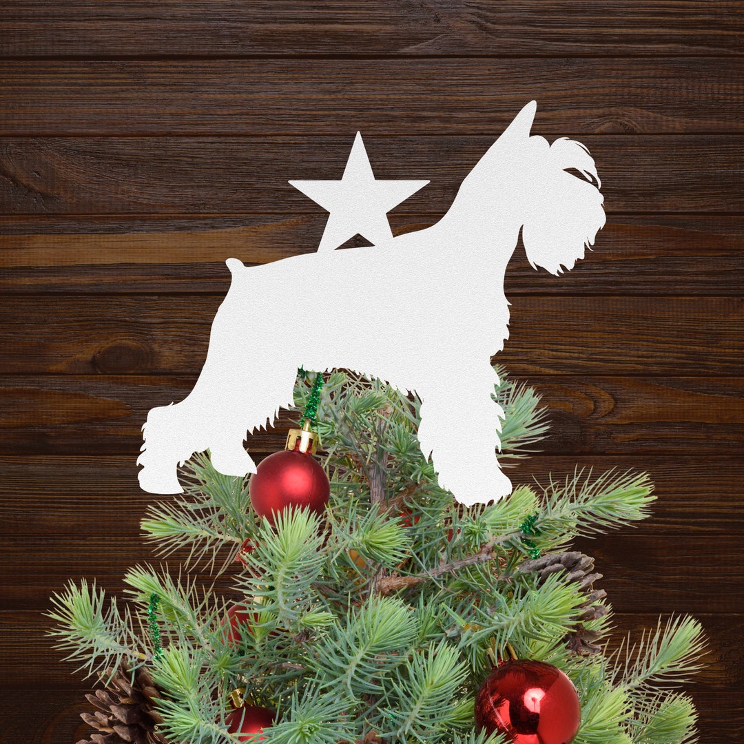 Standard Schnauzer Tree Topper Christmas Holiday Decoration, Standard ...