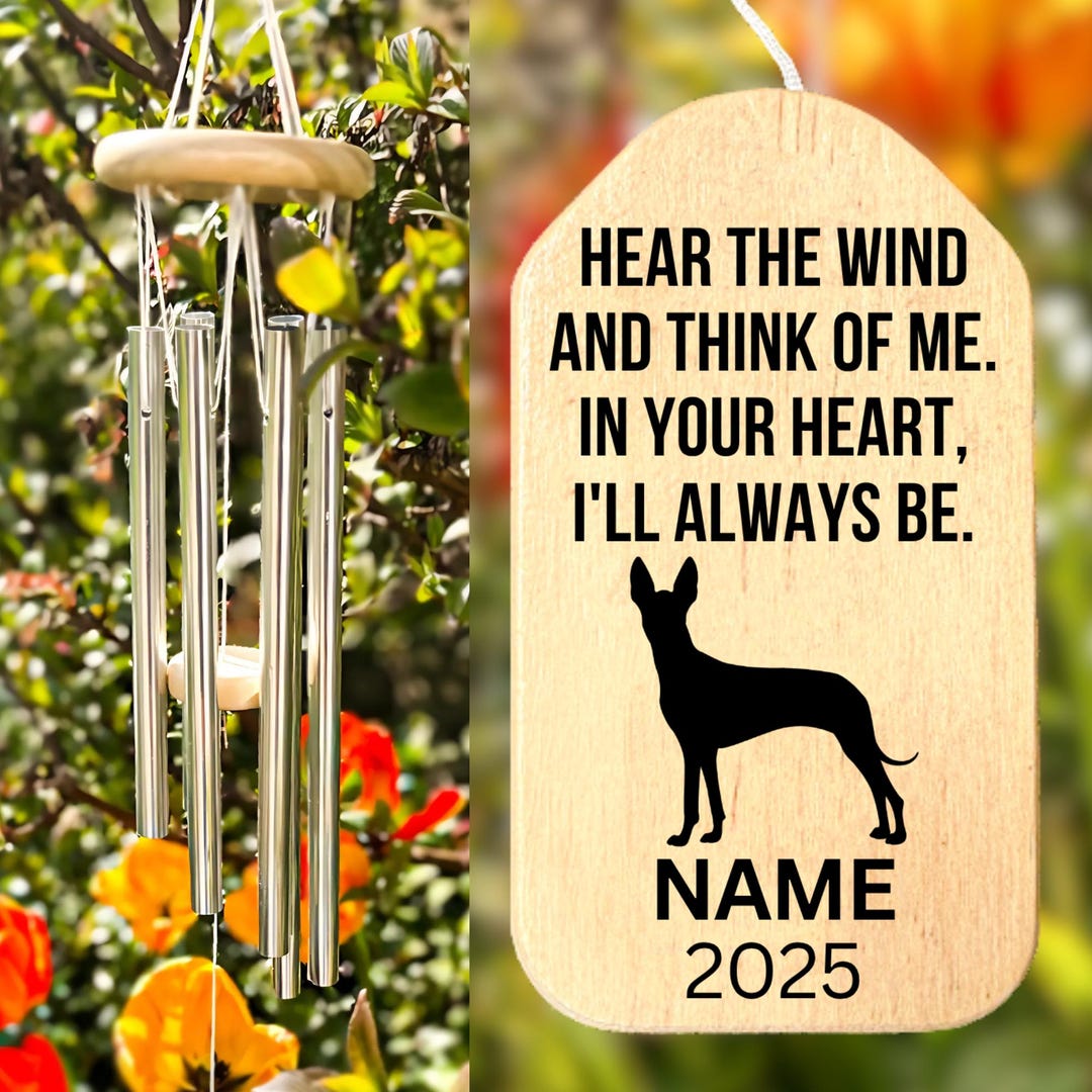 Pharaoh Hound Wind Chime Pharaoh Hound Memorial Gift Pharaoh Hound Loss ...