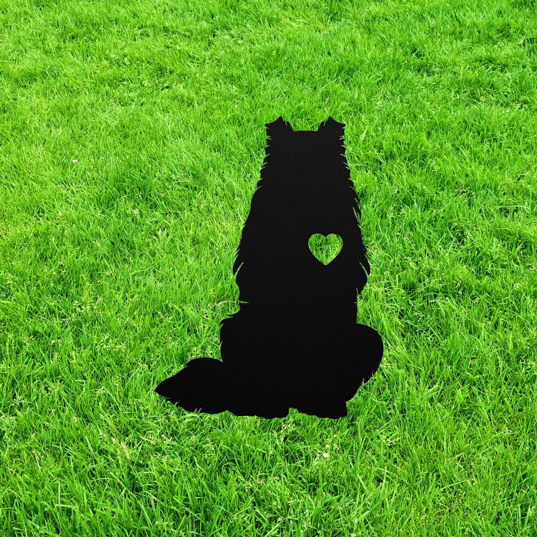 Rough Collie Yard Statue Stake Rough Collie Dog Memorial Wind Chime ...