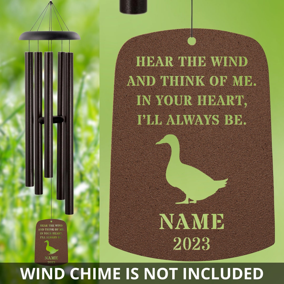 Duck Wind Chime Sail Duck Memorial Duck Loss Gift Sympathy Bereavement ...