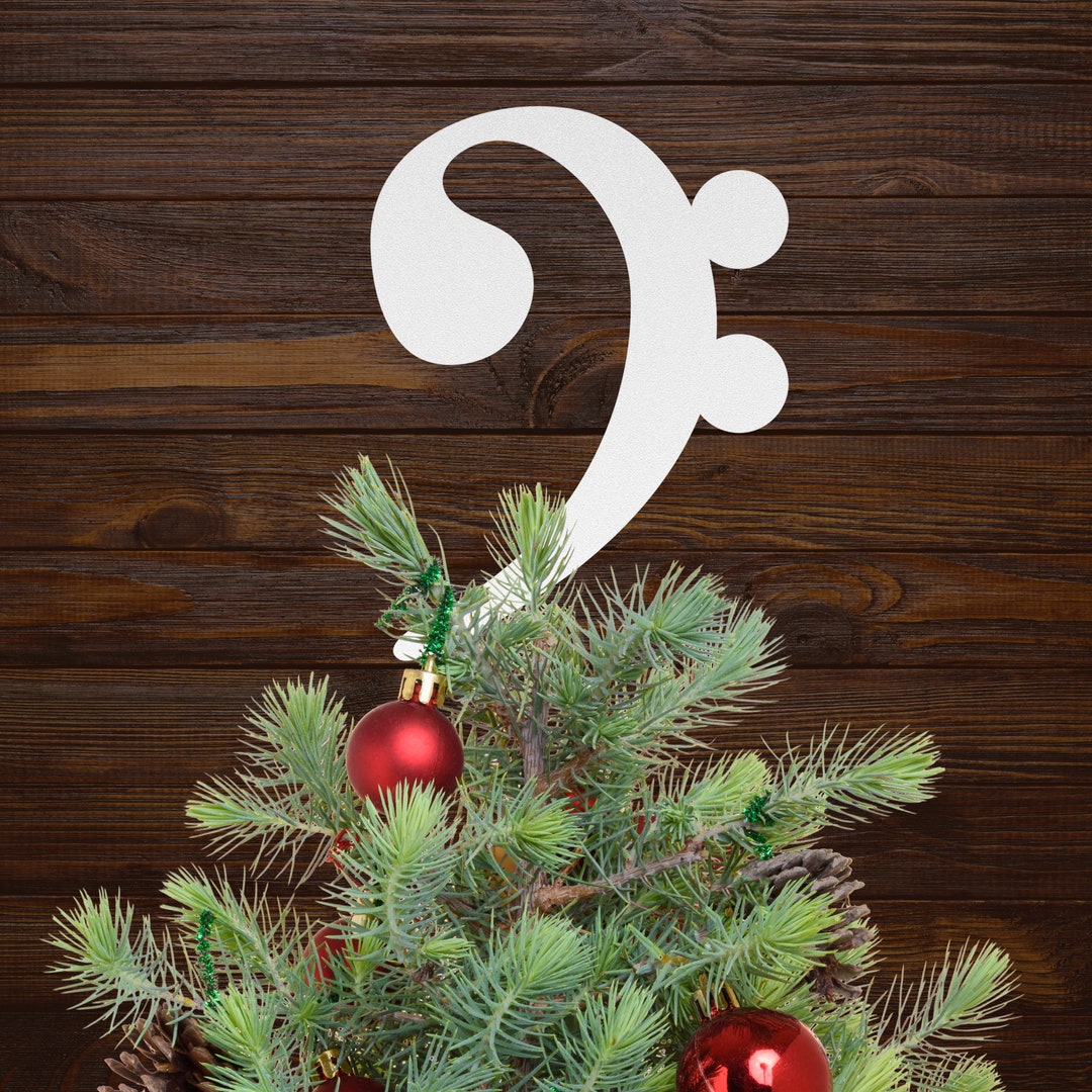 Bass Christmas Tree Topper - White Metal Tree Topper - Etsy