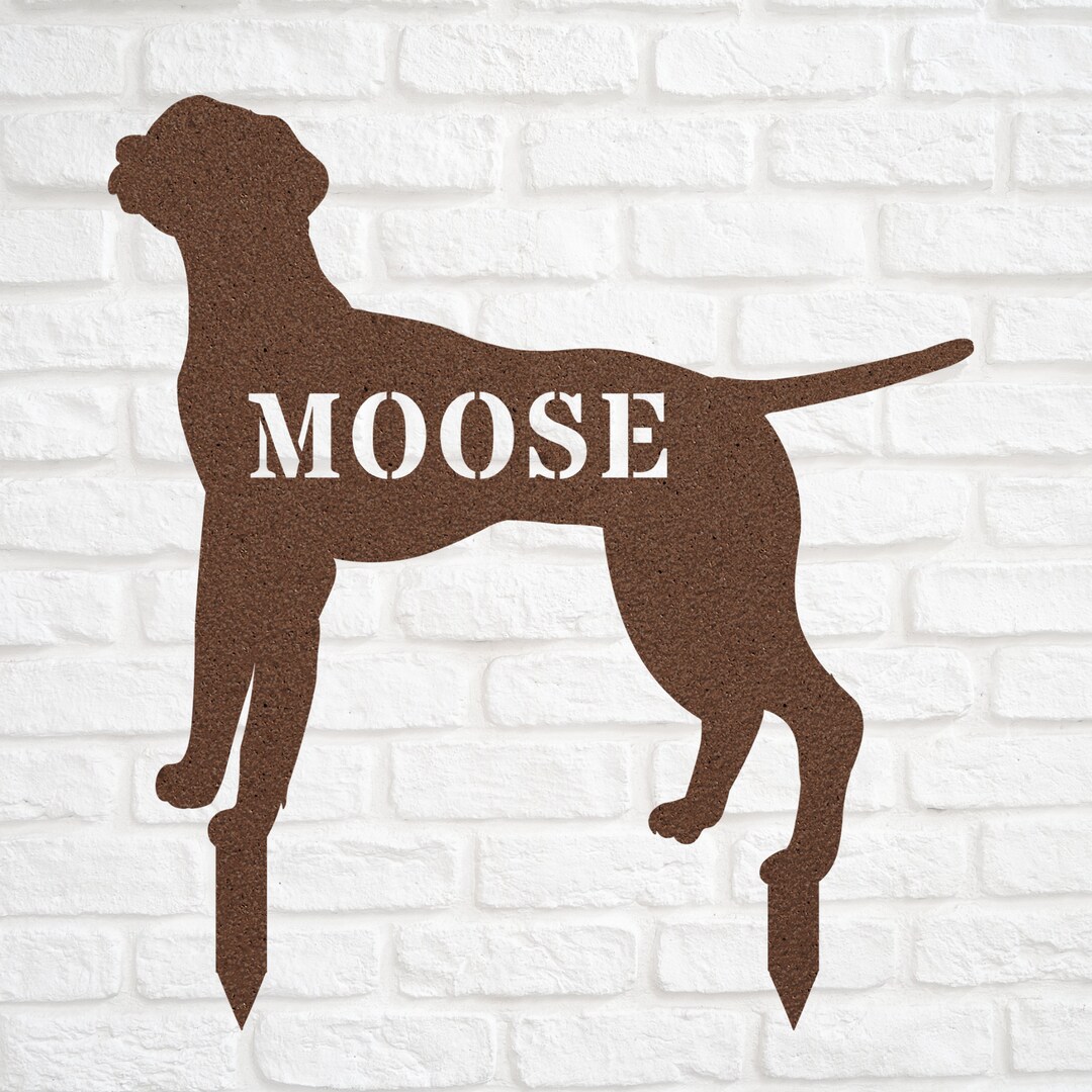 Personalized Pointer Garden Statue Stake, Custom Pointer Outdoor Yard ...