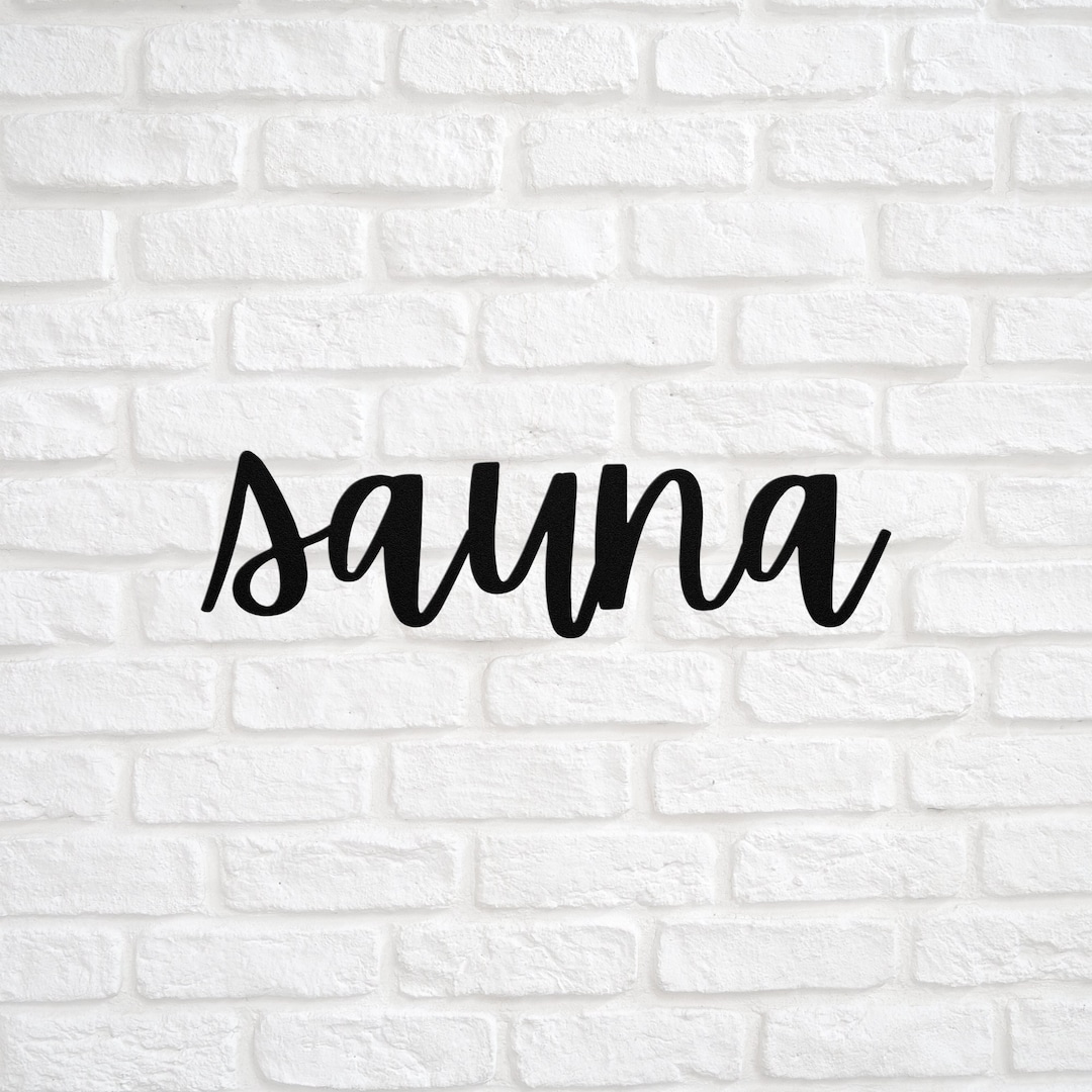 Sauna Sign Finnish Metal Word Finland Sign - Etsy