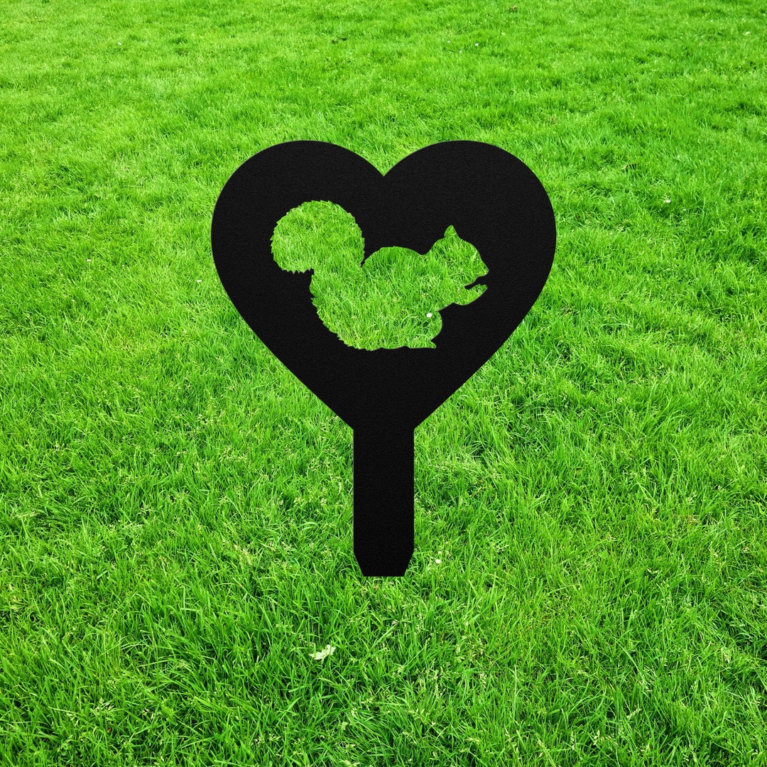 Squirrel Memorial Stake Loss of Squirrel Heart Grave Marker Stone ...