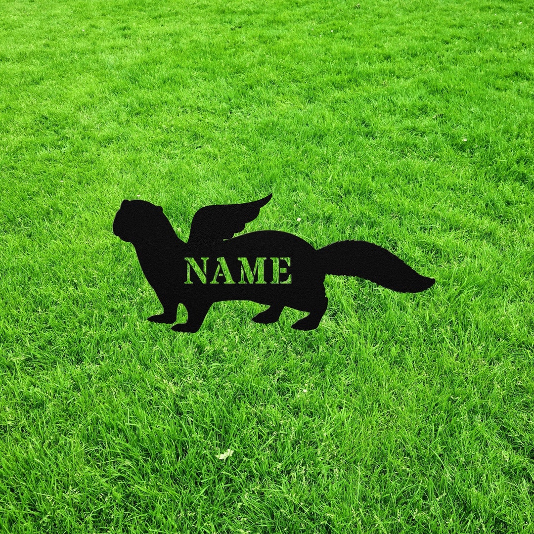 Ferret Angel Wings Memorial Stake Loss of Ferret Wind Chime Heart Grave ...