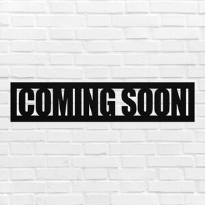 Coming Soon Metal Sign Word Wall Art - Script Word Art Decor Gift ...