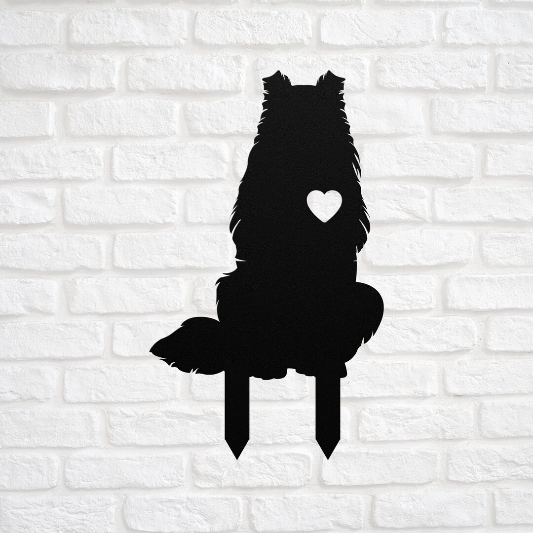Rough Collie Yard Statue Stake Rough Collie Dog Memorial Wind Chime ...