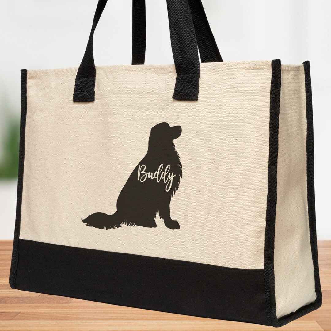 Golden Retriever Tote Bag, Gift Custom Bag, Personalized Gift Bag ...