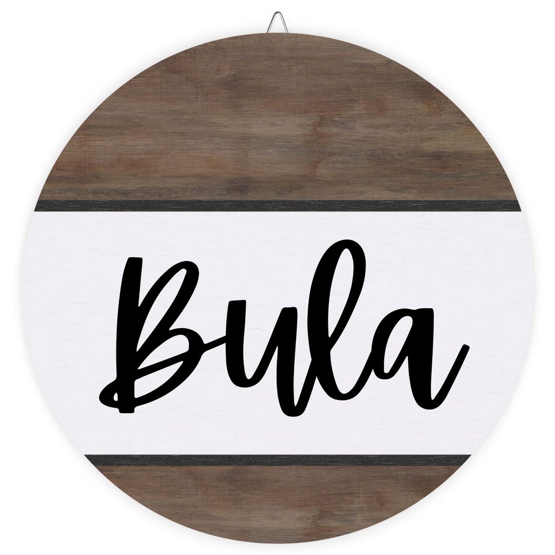 Bula Welcome Door Hanger Wood Sign Front Door Wreath Front Door Decor ...