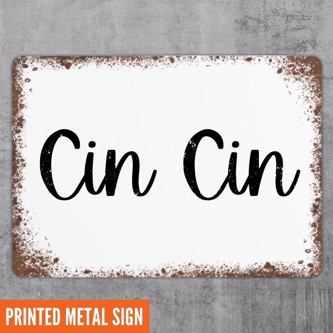 Cin Cin Italian Cheers Metal Sign Plaque Front Door Wreath Front Door ...